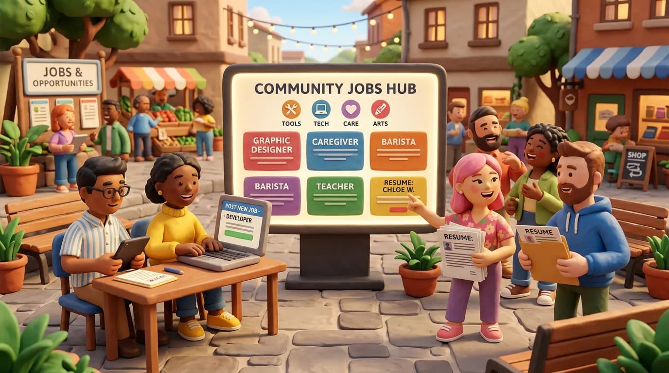 Niche job board with employer and candidate accounts — built without code