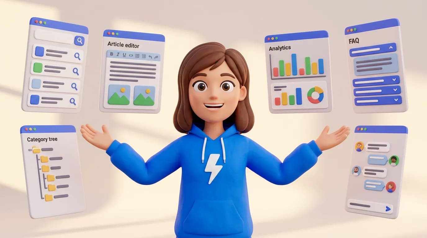 The range of apps you can build with a knowledge base — from internal wiki to public FAQ to customer support docs