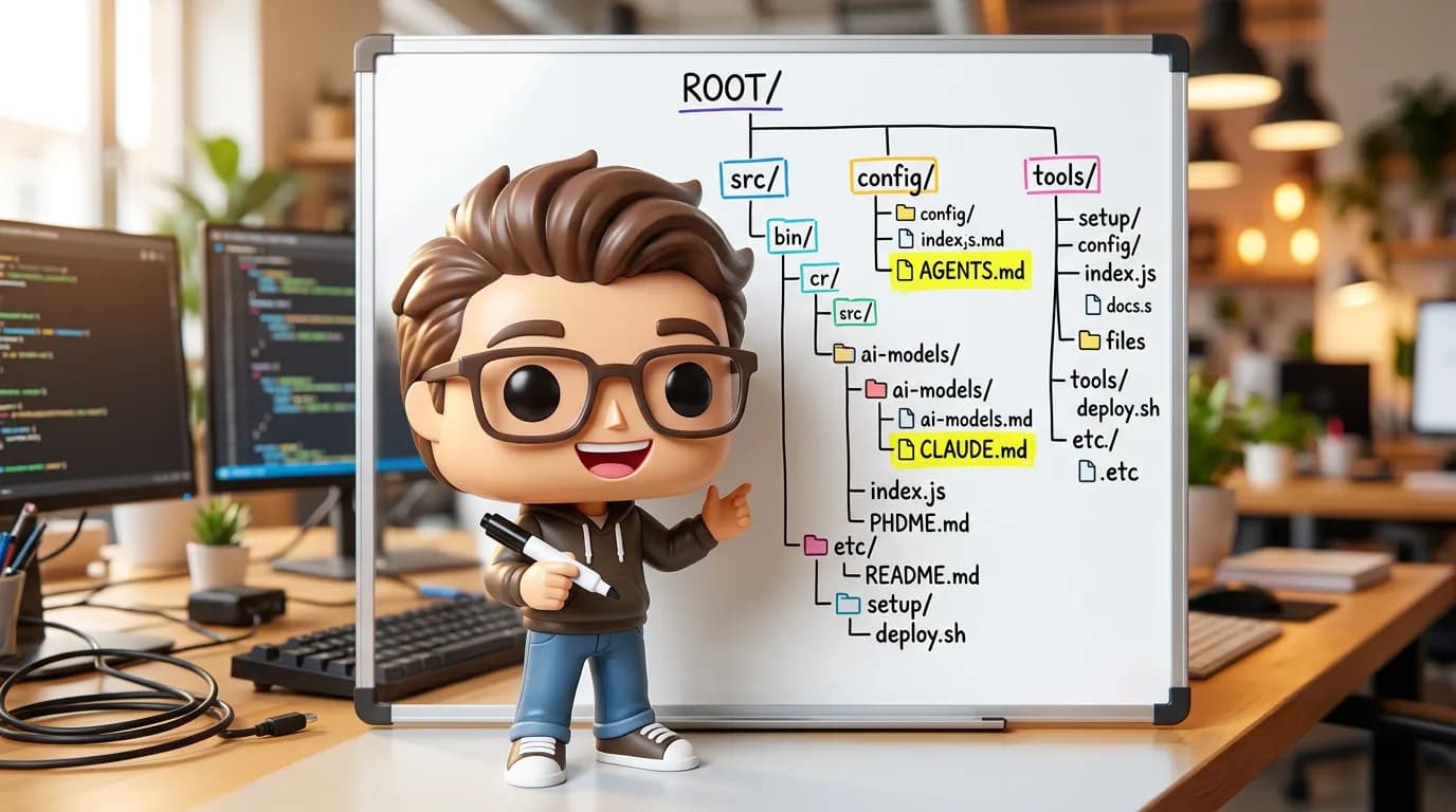Directory structure for AGENTS.md and CLAUDE.md project setup