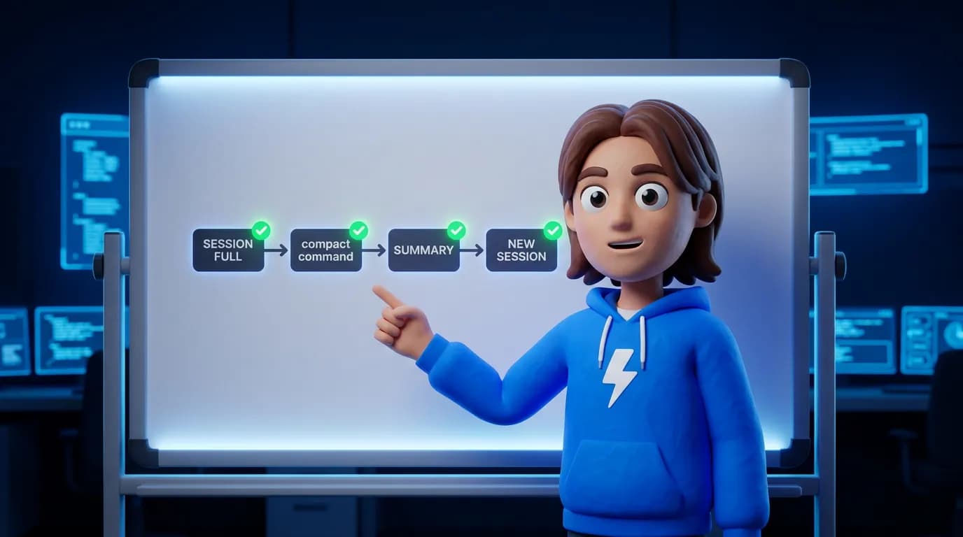 Claude Code session handoff pattern — how to continue work across context window limits