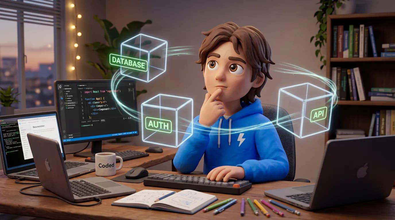 Developer setting up backend infrastructure for Cursor project