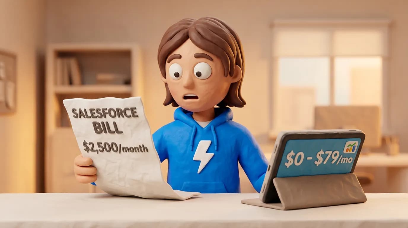 The Salesforce annual renewal that makes the build vs buy decision obvious — 20x the cost for features you don't use