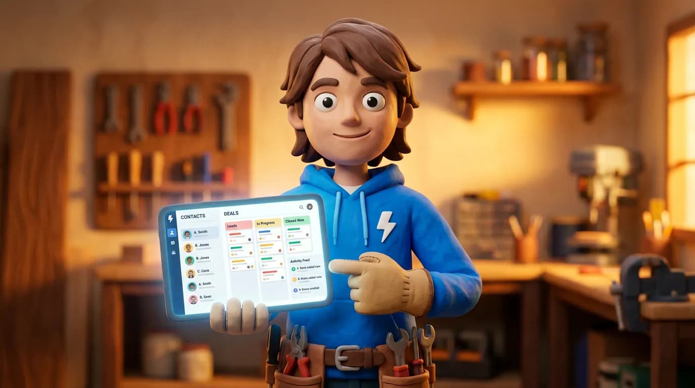 A custom Blink CRM with the 5 features your sales team actually uses — contacts, pipeline, activity log, reports, email templates