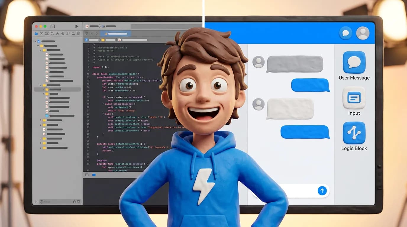 Traditional iOS development vs AI app builder approach — weeks vs hours