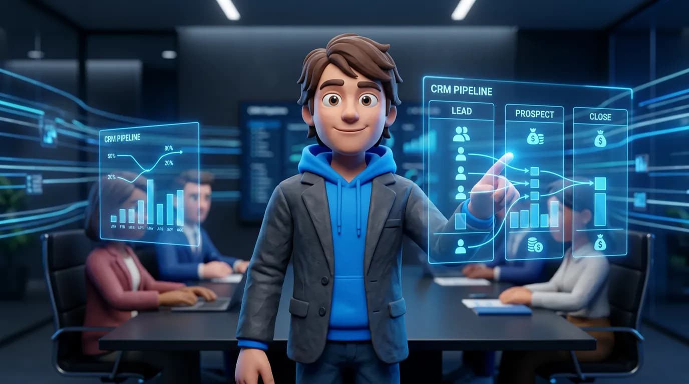 OpenClaw AI agent connected to CRM pipelines — automating HubSpot deal stages, lead research, and follow-up sequences without manual data entry