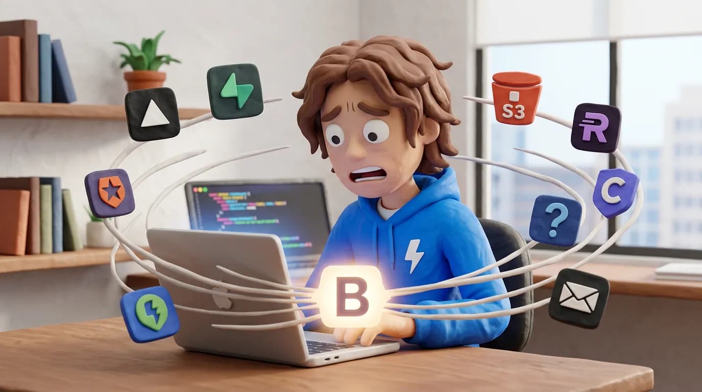 The 8-service DIY stack every Cursor developer faces — and the one-platform alternative that replaces all of them