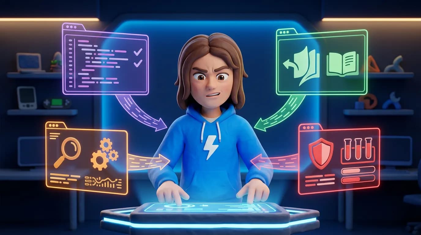 Claude Code subagents handling separate investigation tasks — each working in its own context window so your main session stays clean