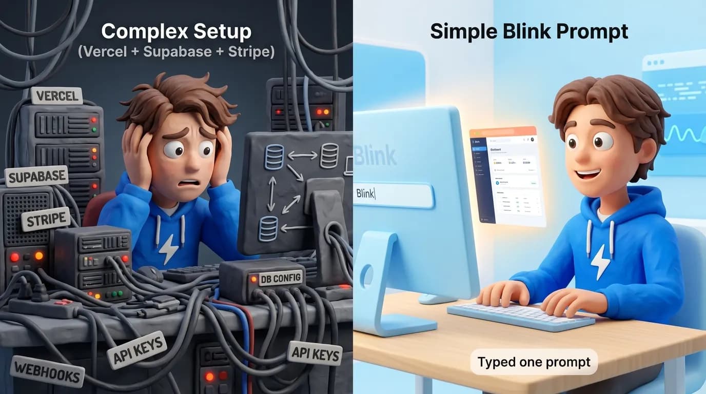 The infrastructure problem that stops most vibe coders: wiring Vercel, Supabase, and Stripe manually vs one-command deployment