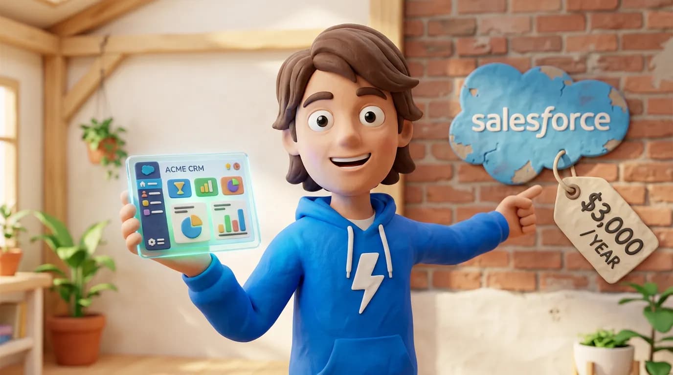Replace Salesforce with a custom CRM you own — no per-seat fees, built to your exact workflow