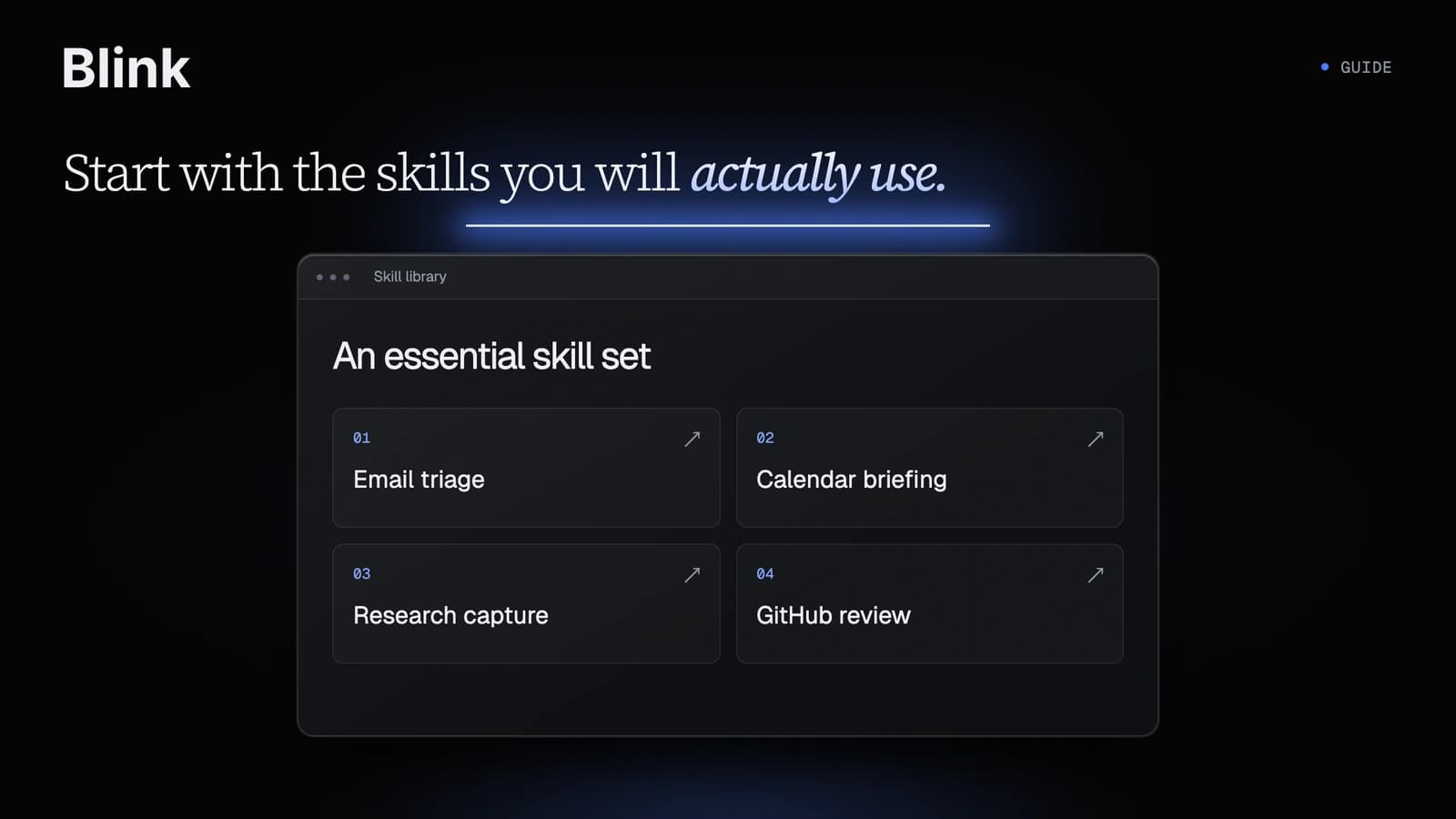 Start with the skills you will actually use. Choosing OpenClaw skills. Conceptual illustration.