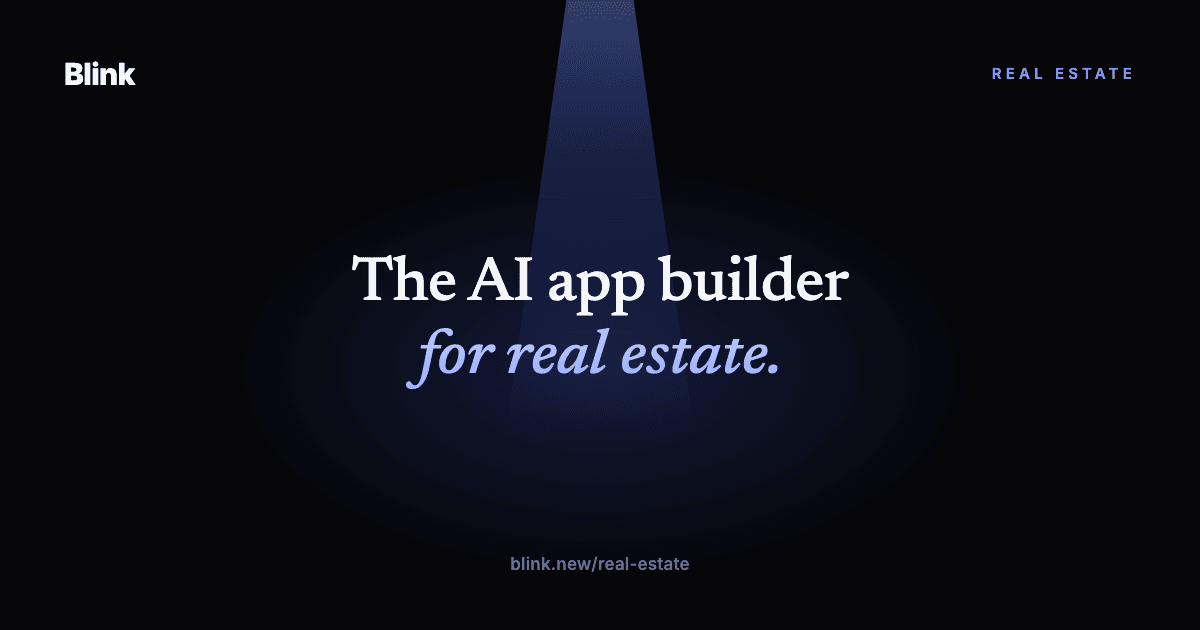 Blink, the AI website builder for real estate.