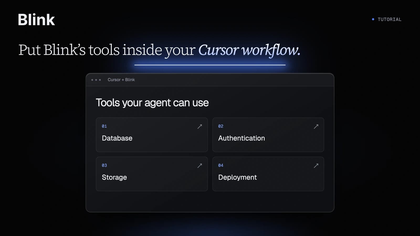 Put Blink’s tools inside your Cursor workflow. Add Blink to Cursor. Conceptual illustration.