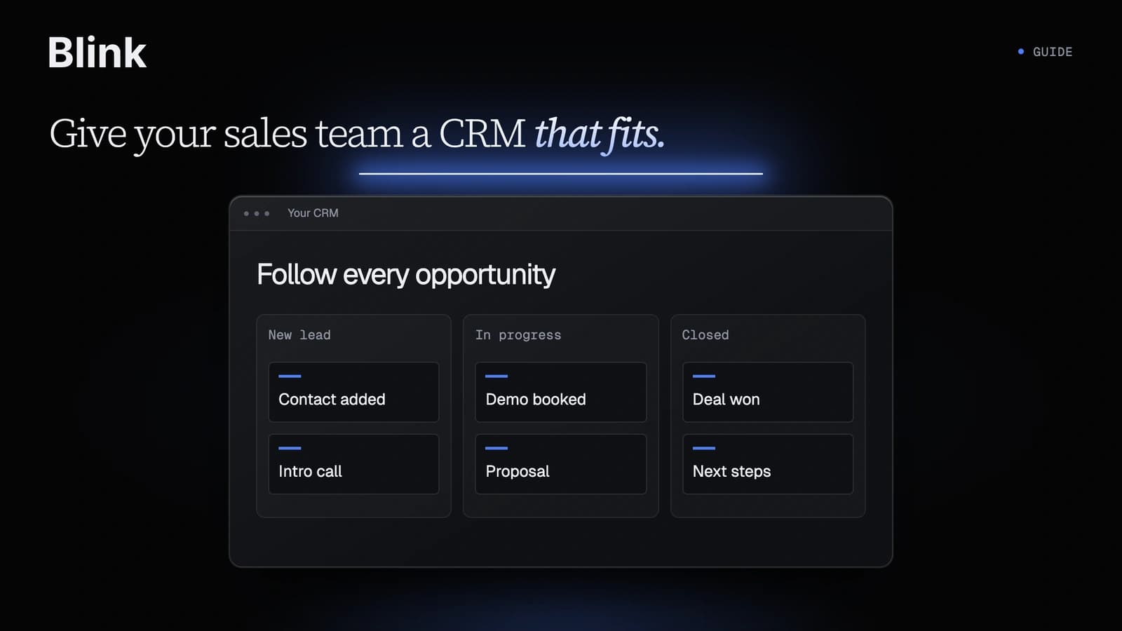 Give your sales team a CRM that fits. Build your own CRM. Conceptual illustration.