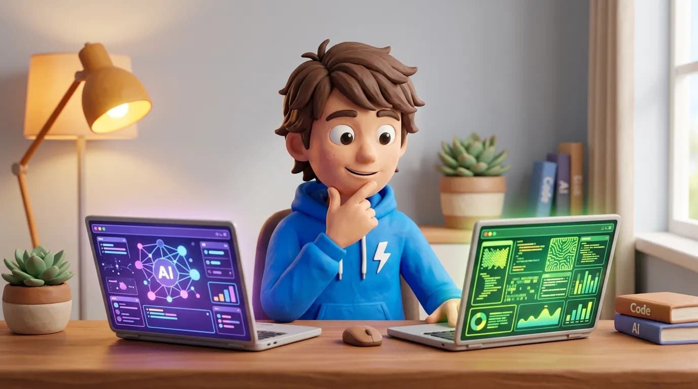 Developer comparing Claude and ChatGPT side by side