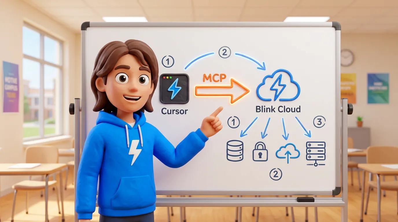 Cursor + Blink: การตั้งค่าโครงสร้างพื้นฐานแบบ Full-stack ใน 2 คำสั่ง