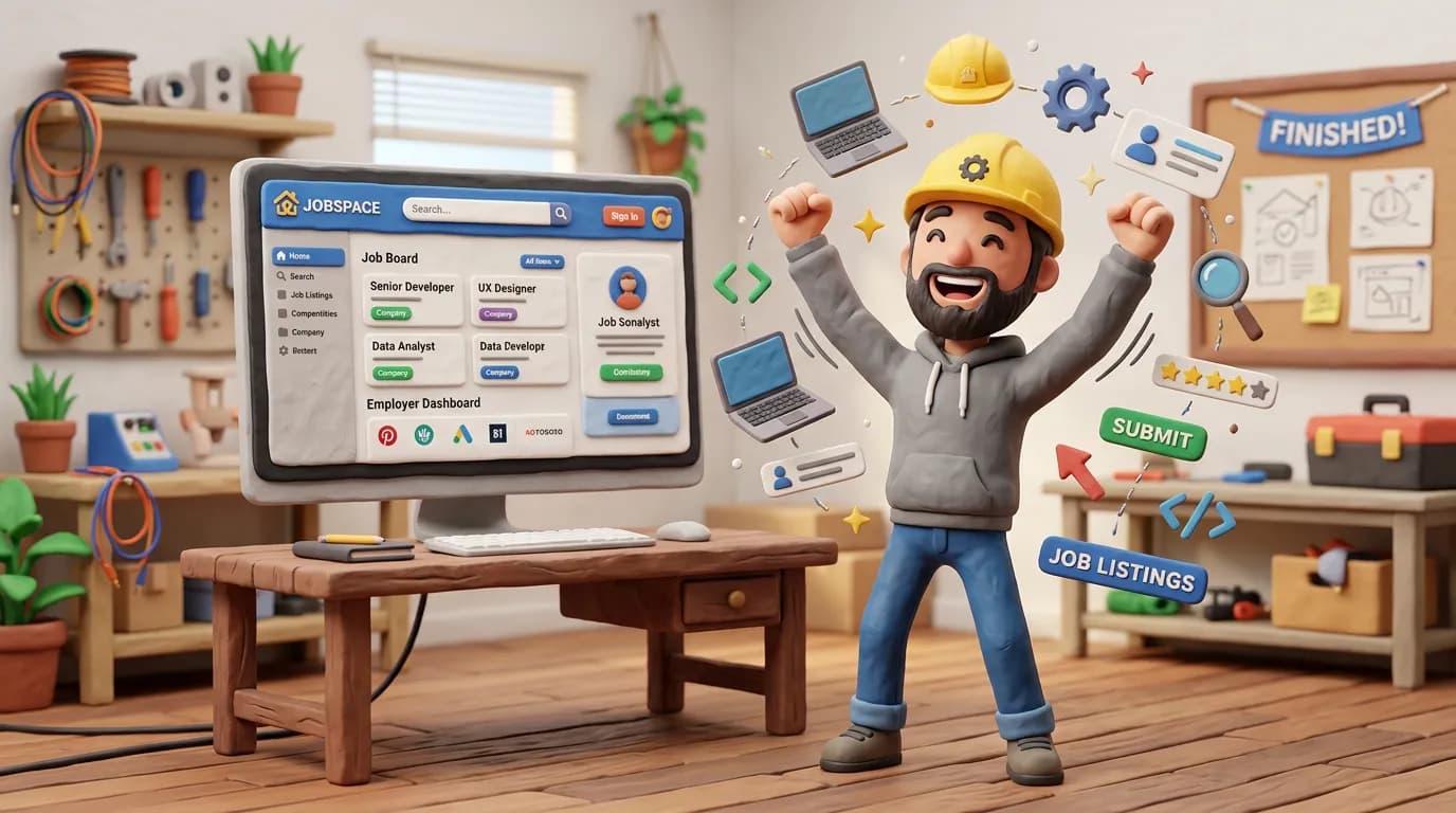 A complete job board with listings, search, employer accounts, and applications built and deployed with Blink