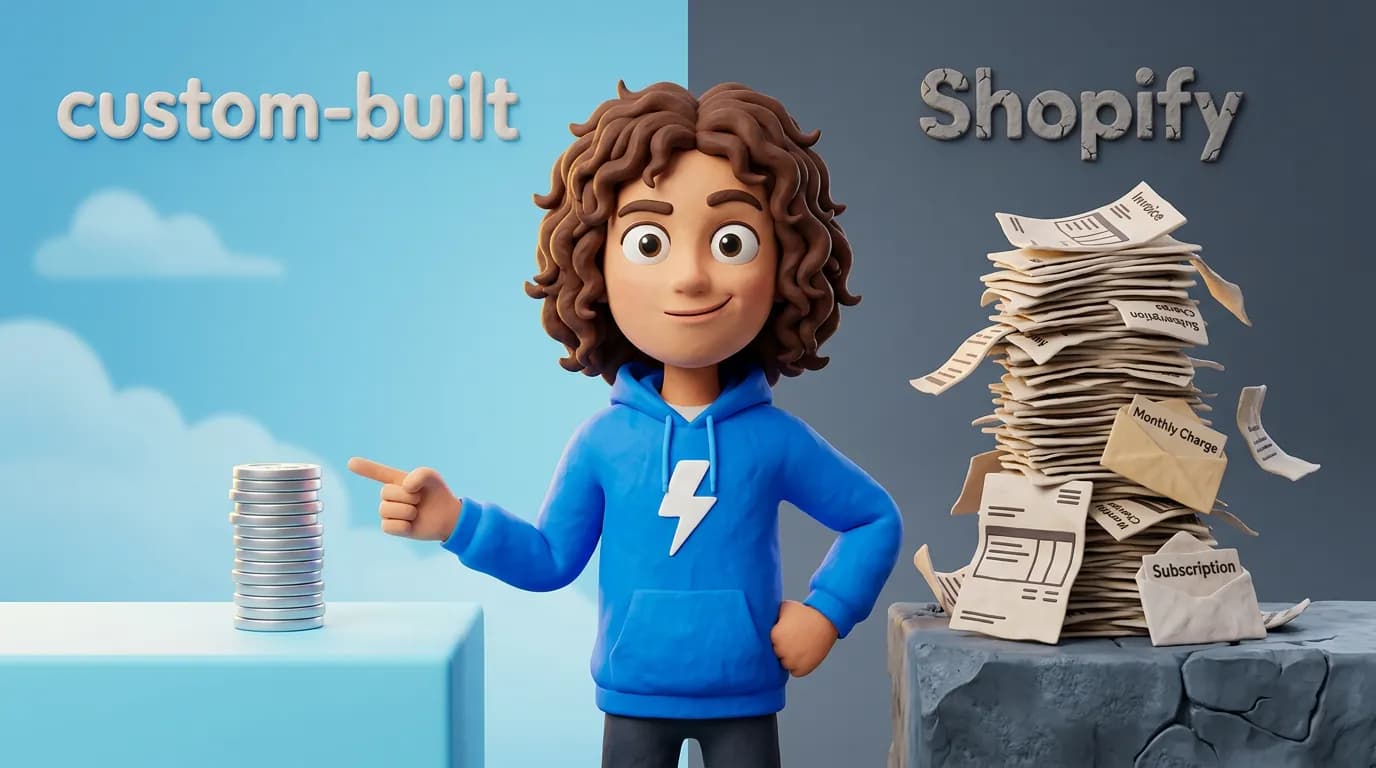 Custom-built e-commerce vs Shopify: the monthly cost difference at scale