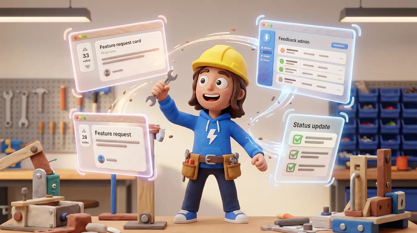 Building a customer feedback tool: submission widget, voting board, and admin dashboard assembling