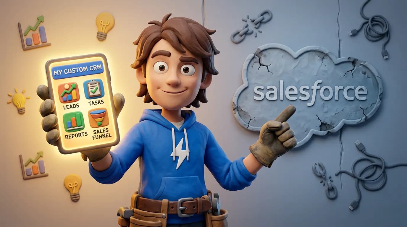 Custom-built CRM vs Salesforce: the build vs buy decision for small teams