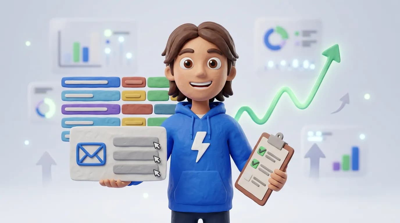 Lead capture form submissions stored in a database automatically — no Airtable or Mailchimp account needed