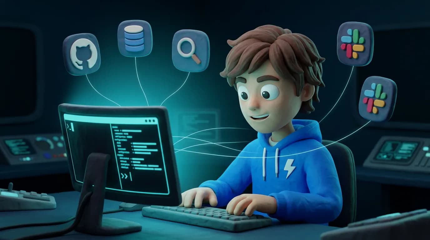 Setting up MCP in Claude Code — adding server configs that give your AI agent access to real tools