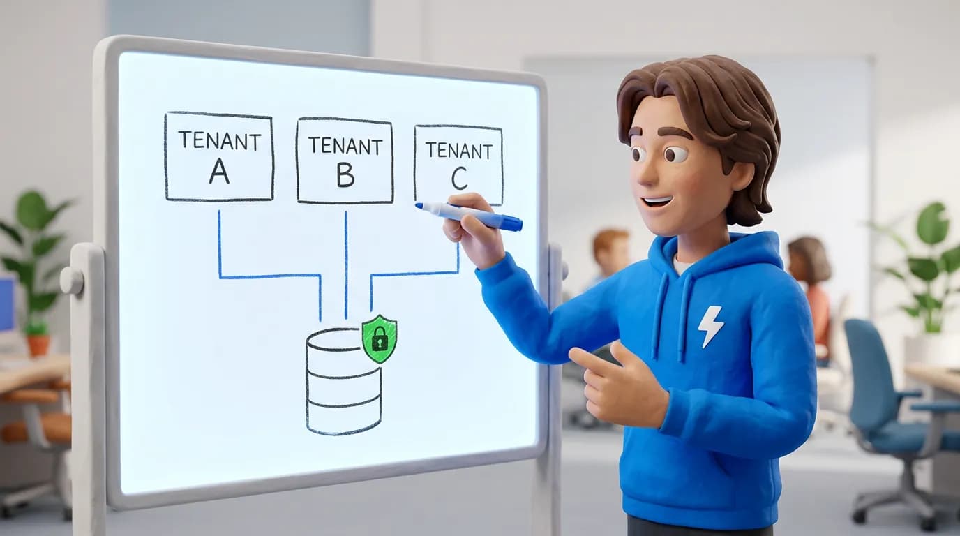 Multi-tenant SaaS architecture: how row-level security keeps each customer's data isolated in a shared database