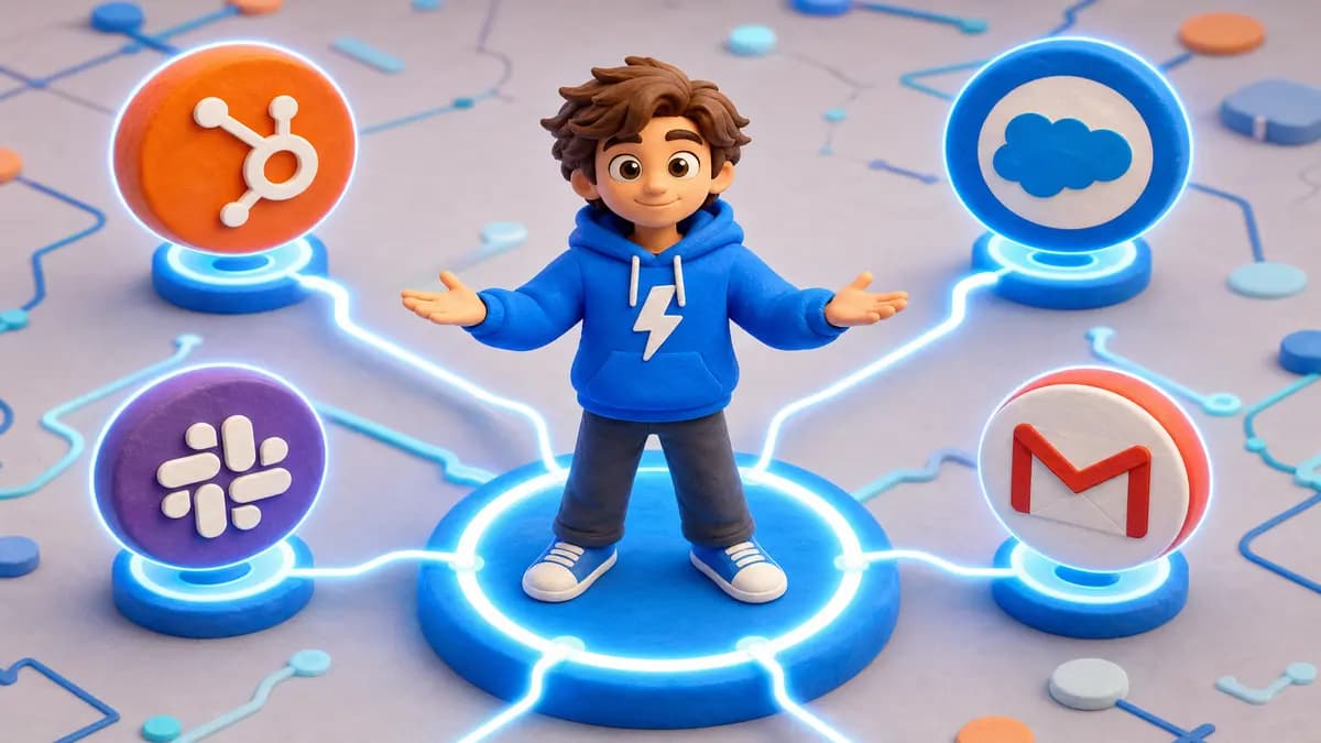 OpenClaw connecting to HubSpot, Salesforce, email, and Slack — the agent at the center of your sales stack