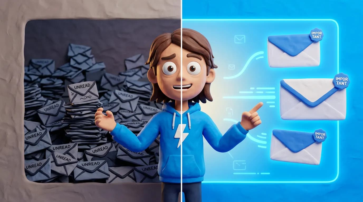 The inbox zero transformation — chaos vs clarity when your OpenClaw agent handles email overnight