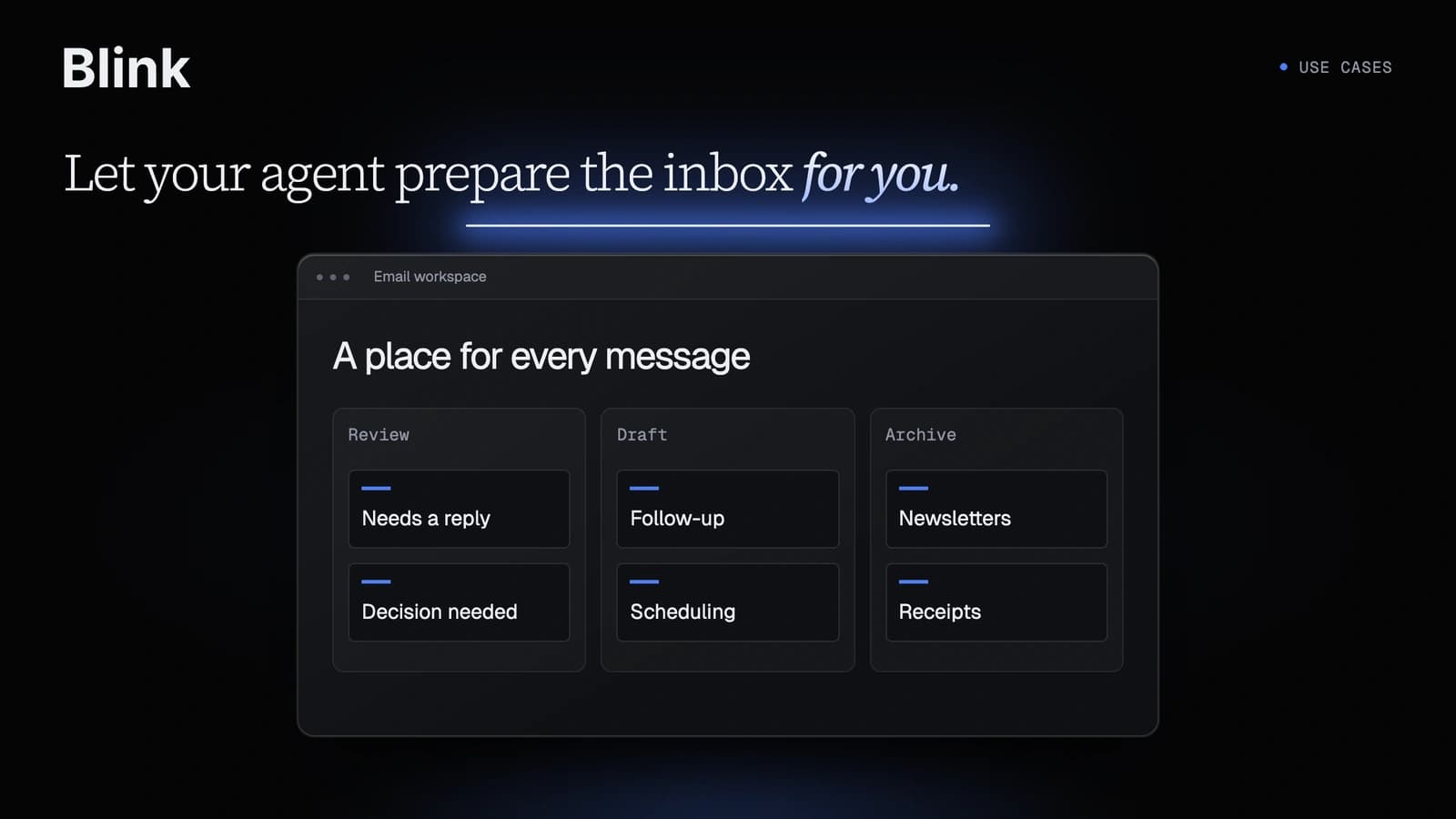 Let your agent prepare the inbox for you. OpenClaw email workflows. Conceptual illustration.