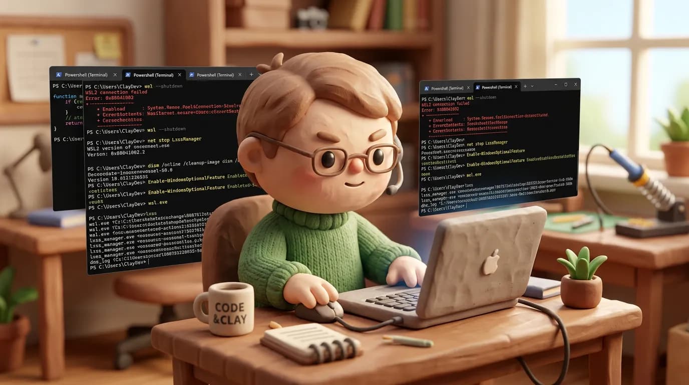 Troubleshooting OpenClaw WSL2 setup on Windows — reading error logs and applying fixes