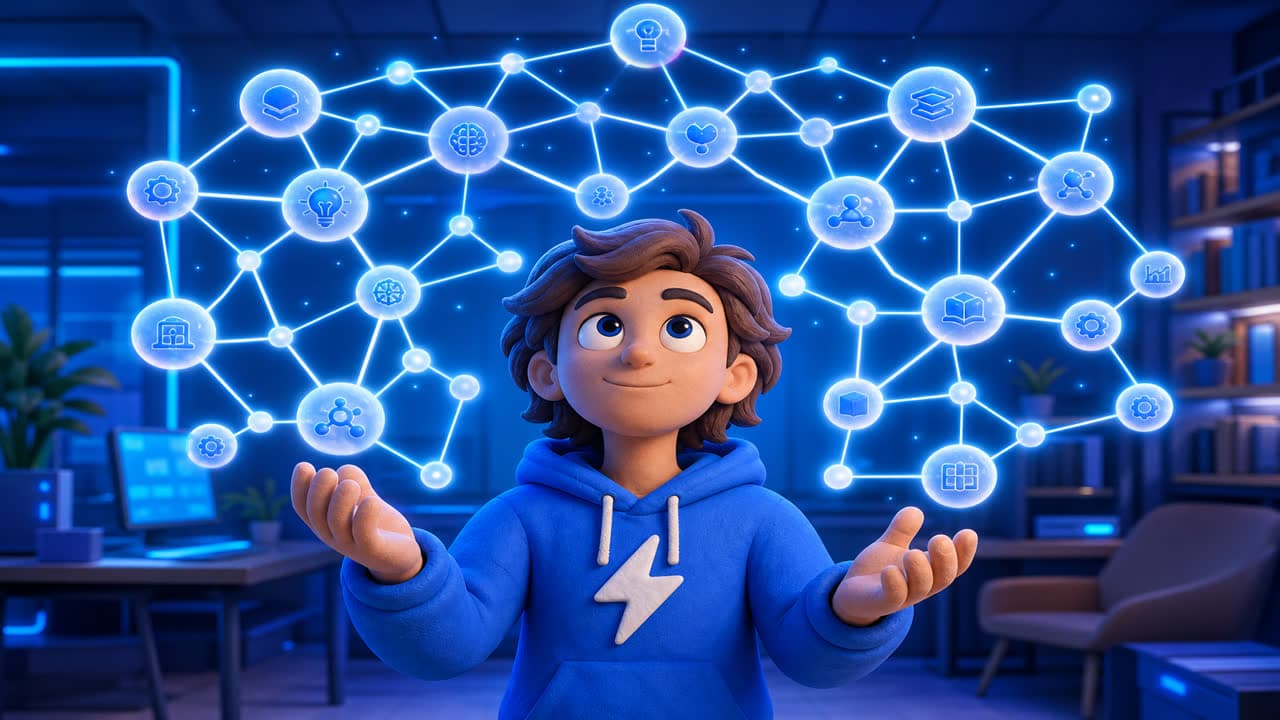 The OpenClaw second brain in action — a living network of notes, memories, and connections that grows smarter over time