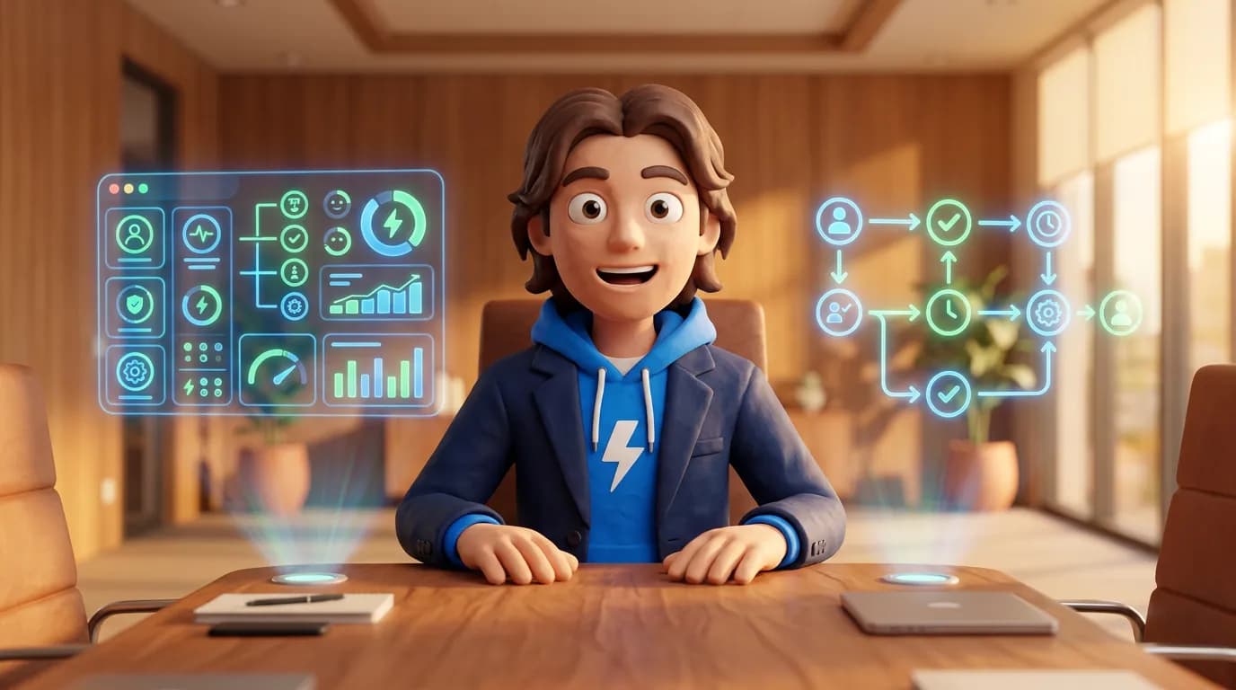 Operations team using AI to build custom approval workflows and dashboards