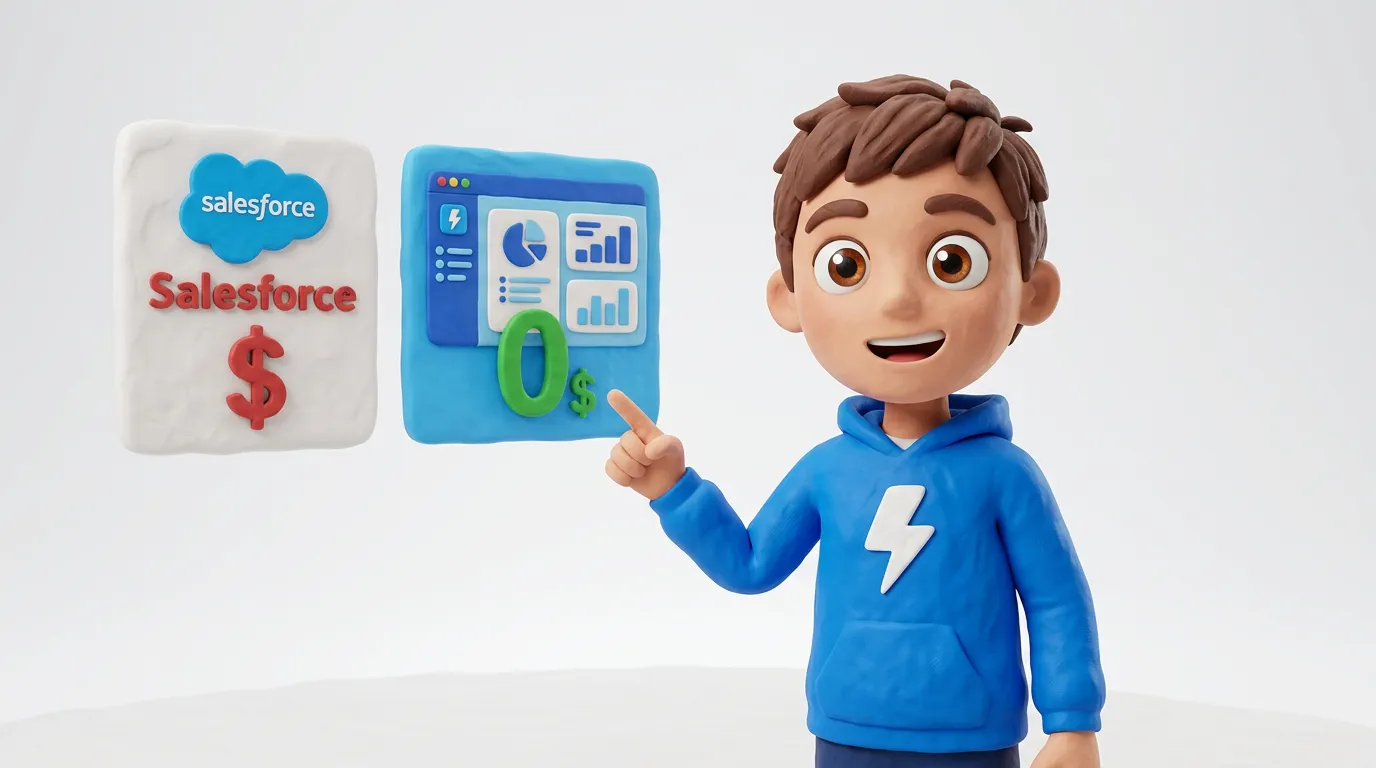 ROI comparison: Salesforce at $36K/year vs a custom CRM built with AI for a 10-person team