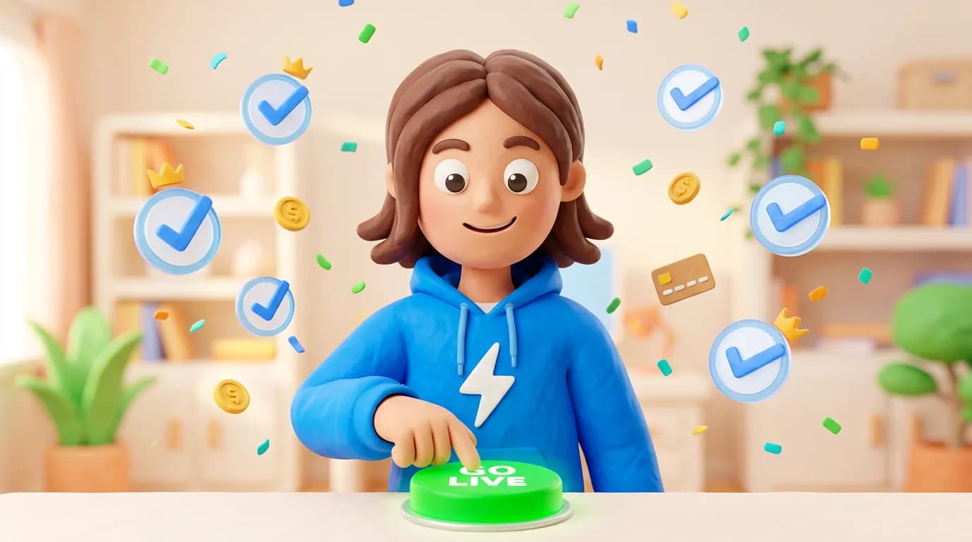 Going live with Stripe — checklist complete, real payments ready to accept