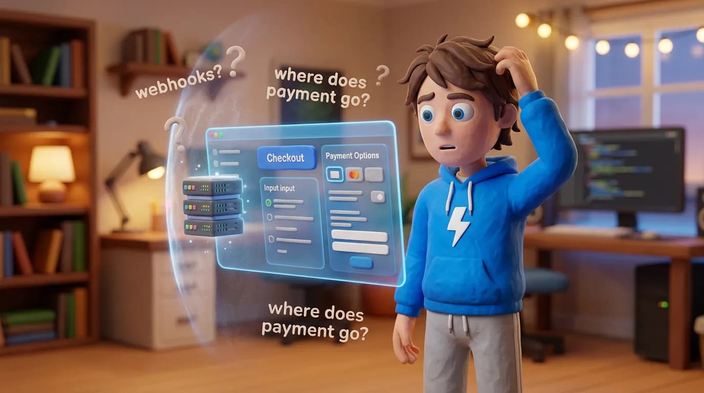 The missing piece: AI-built frontends don't include the backend Stripe needs for webhooks