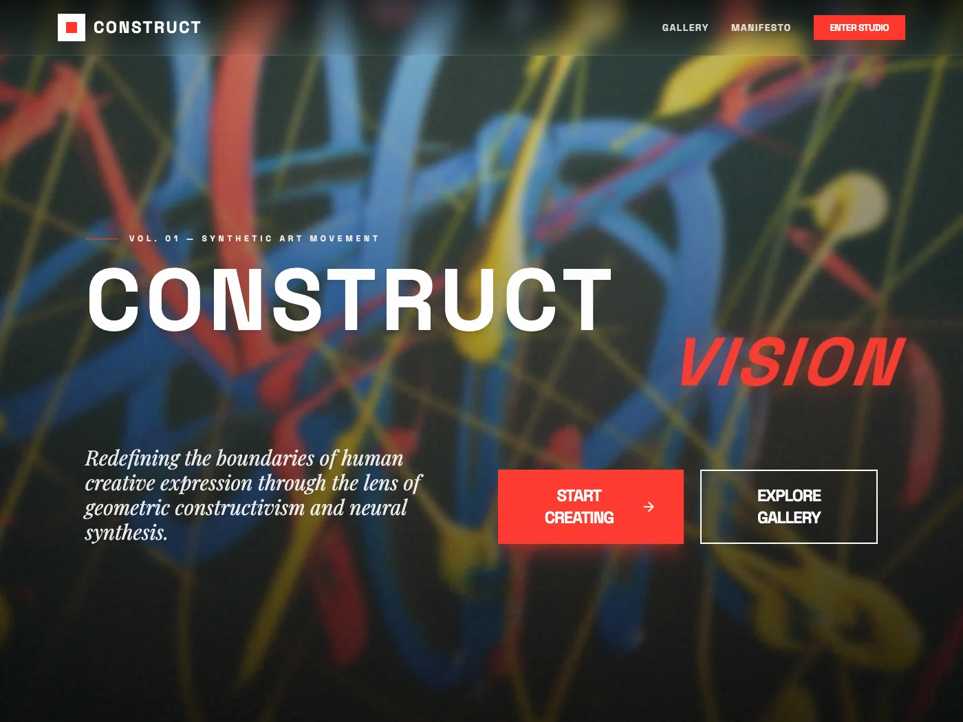 AI Art Platform home page