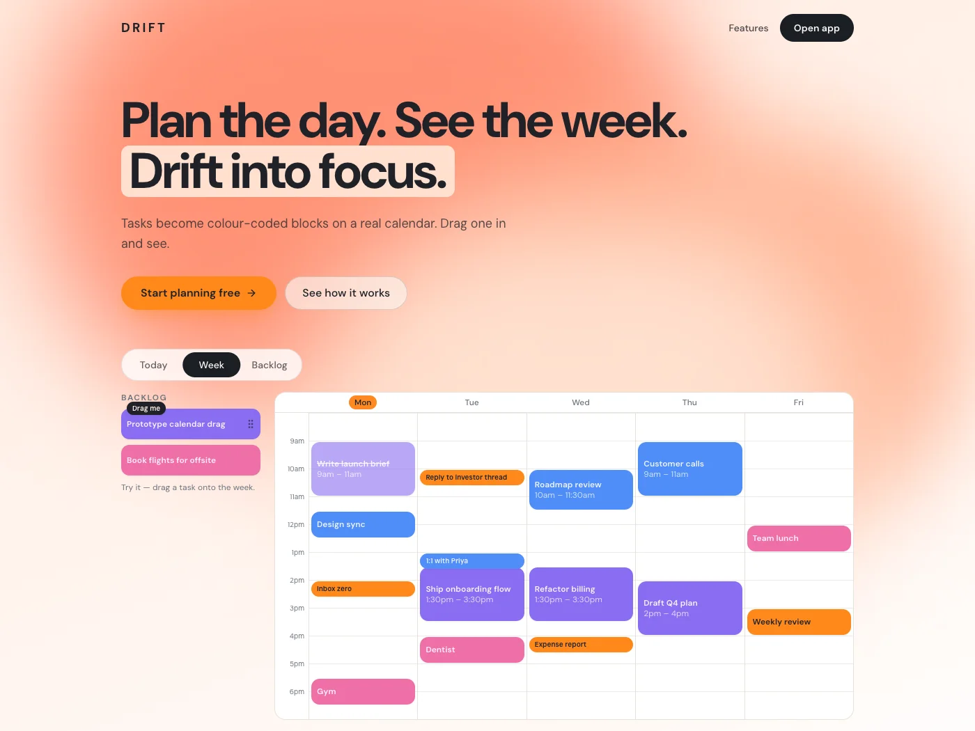 Drift home page