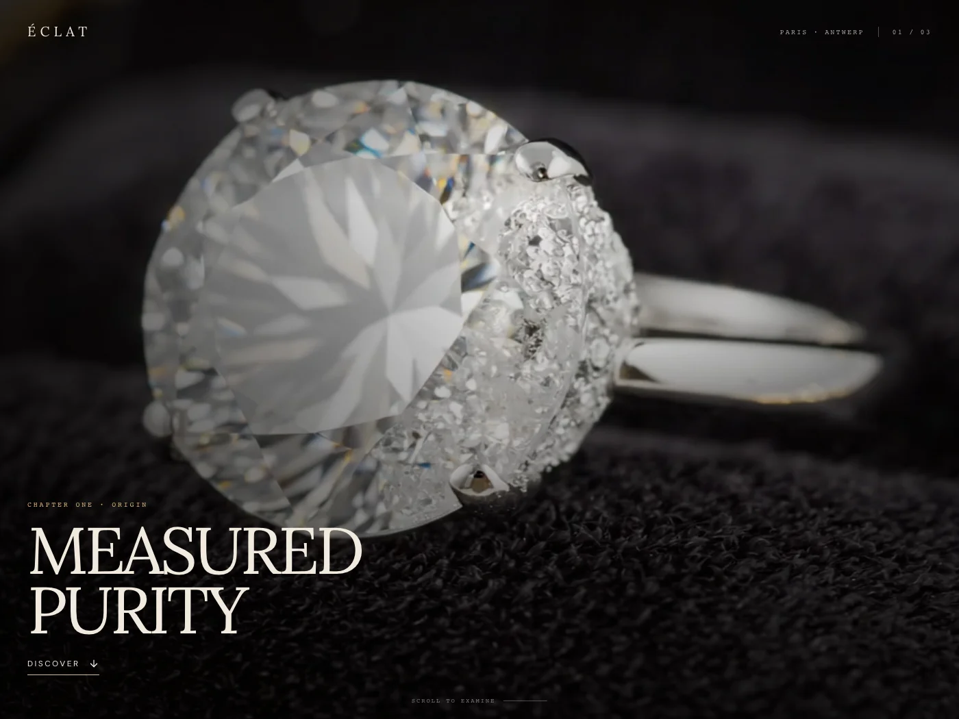 Eclat Diamond Atelier home page