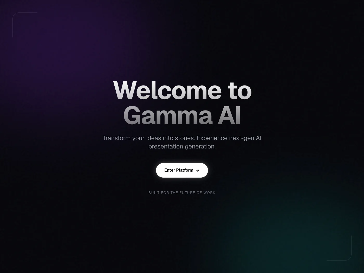 Gamma: the home page of the template