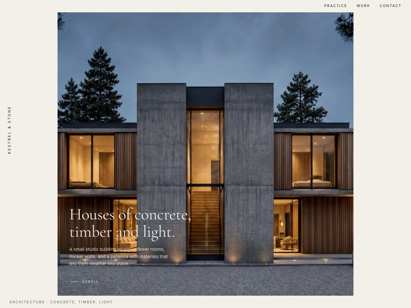 Kestrel & Stone home page