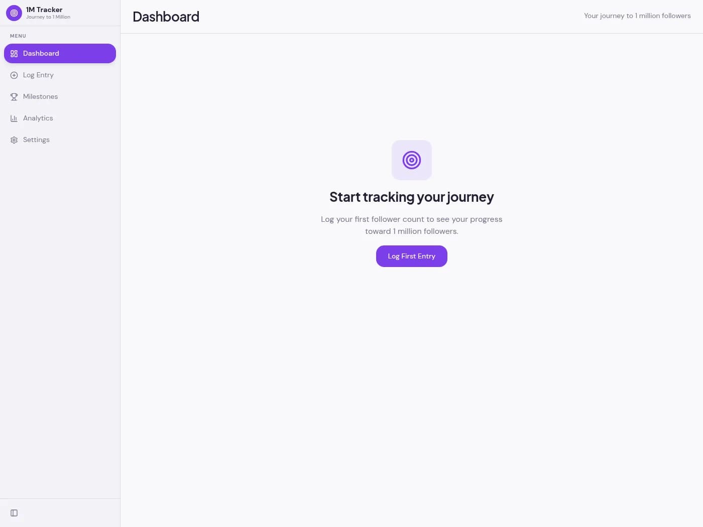 1M Followers Tracker