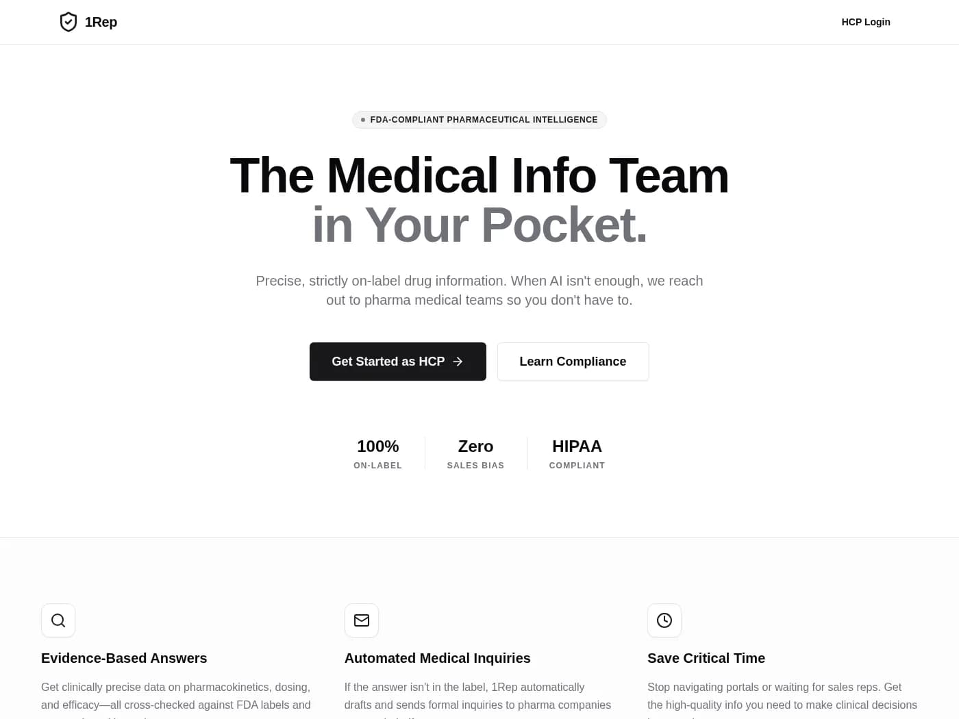 1Rep Medical Info Agent