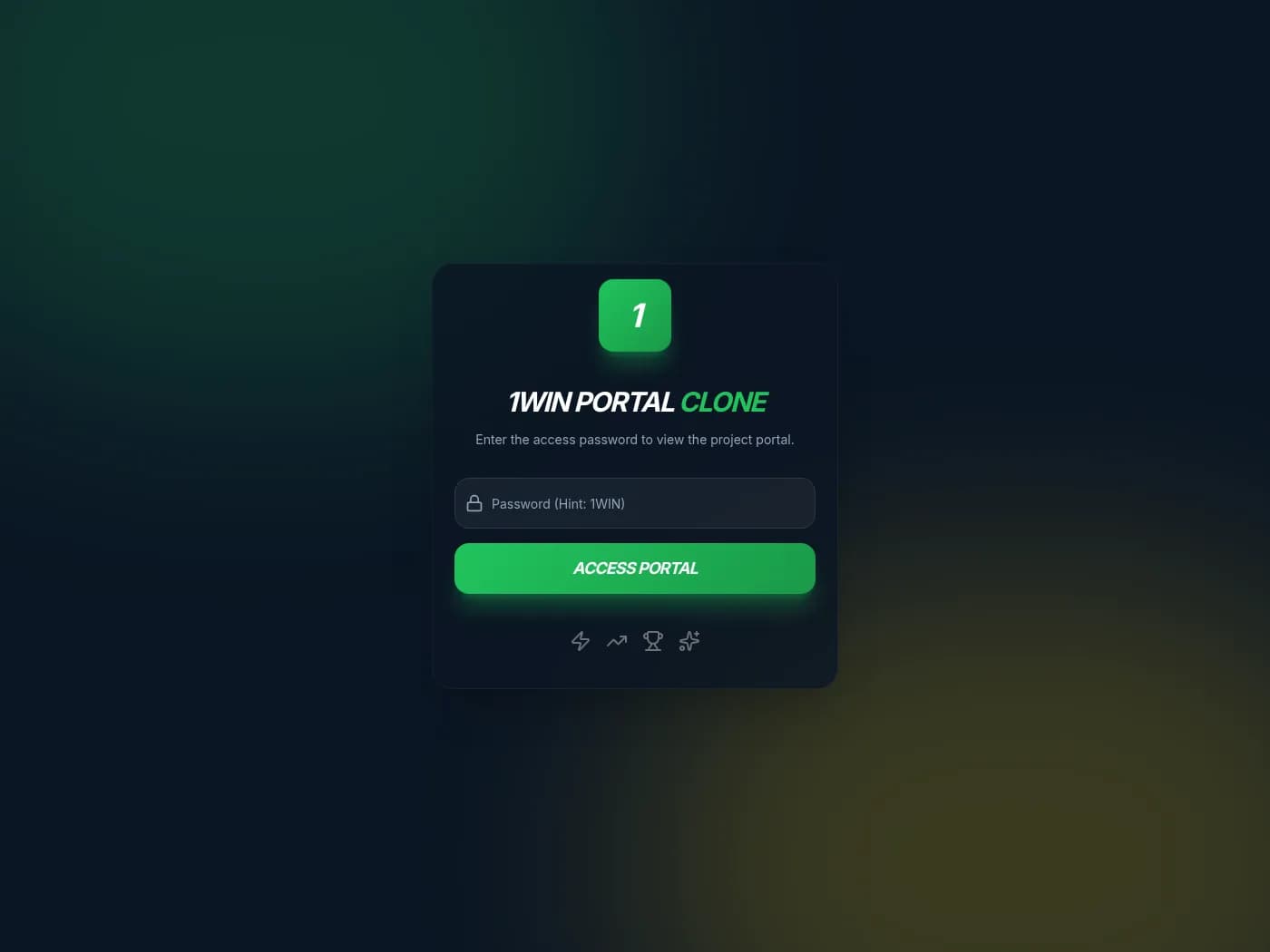 1WIN Web Portal Clone