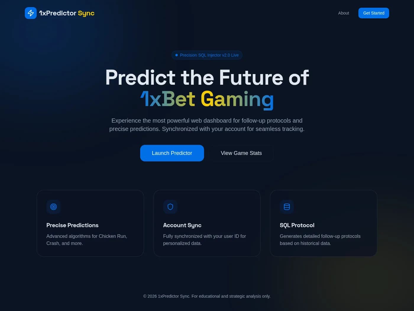 1xBet Game Predictor