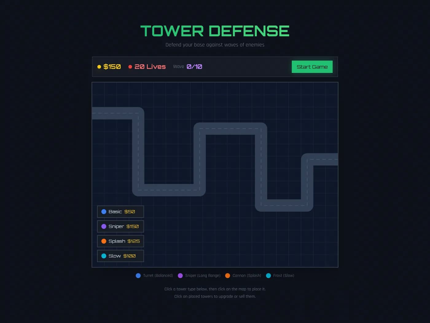 2D Tower Defense Game