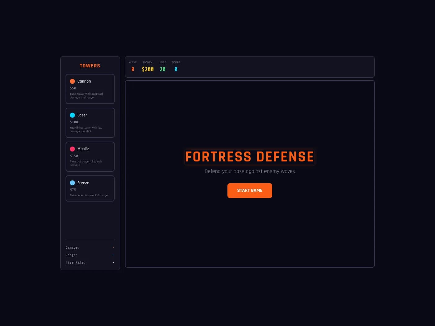 Fortress Defense Game