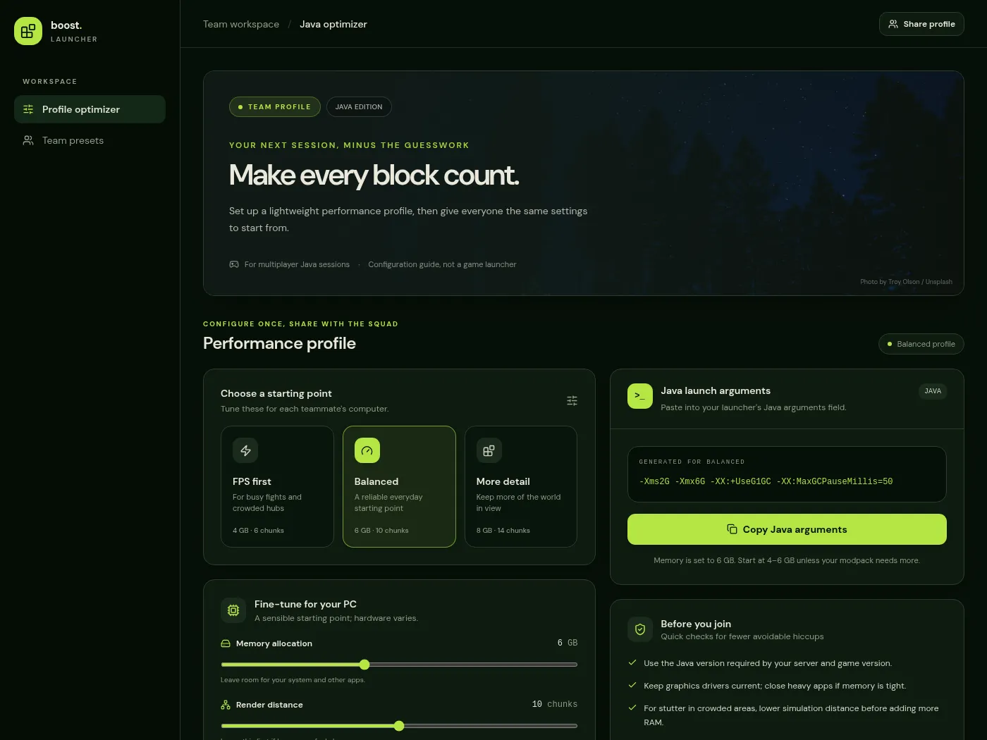 Minecraft Boost Launcher