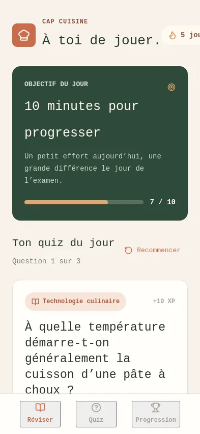 CAP Cuisine Révision App