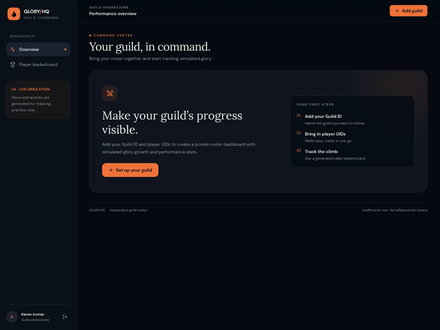 Guild Glory Tracker
