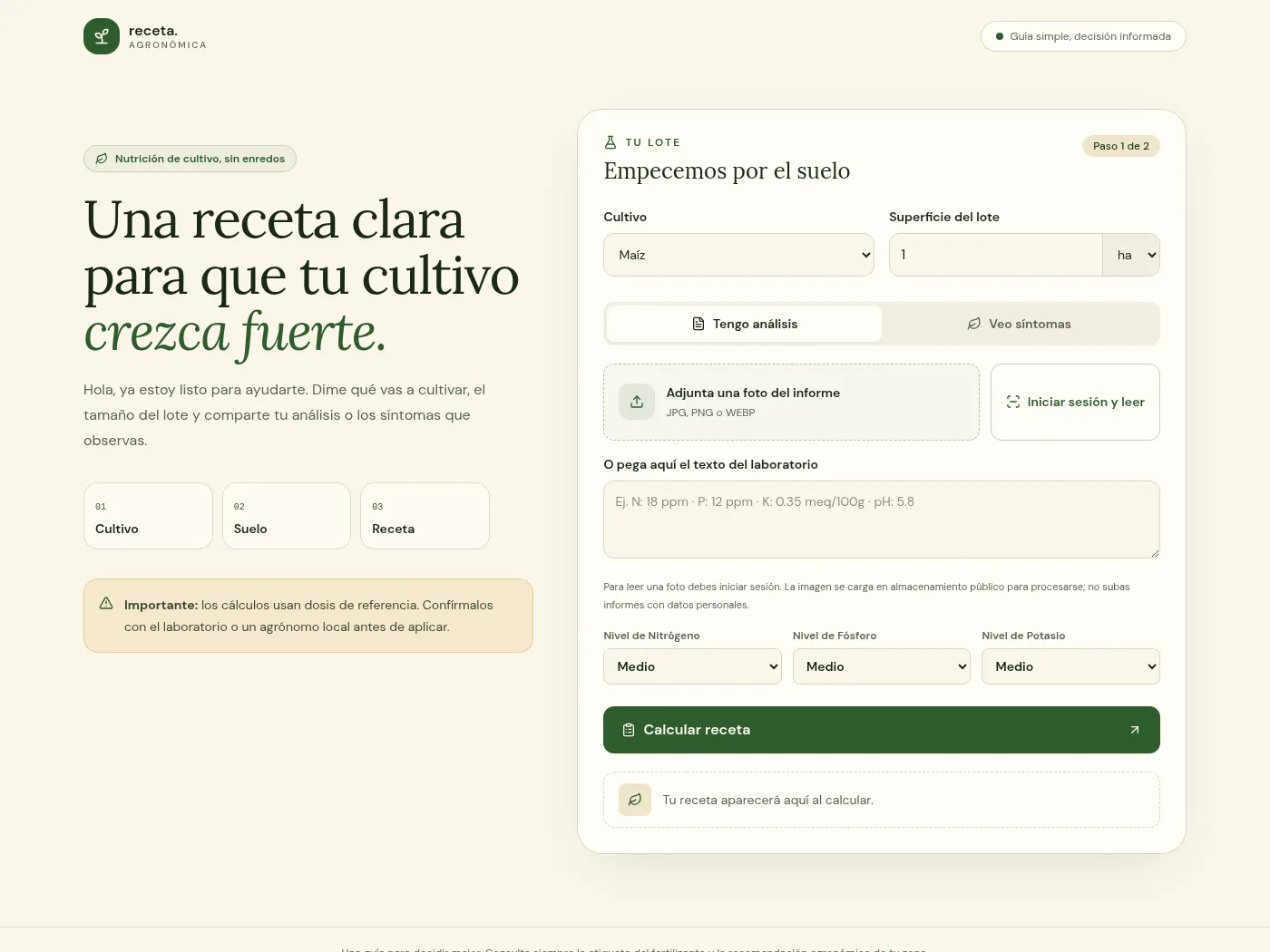 Receta Agronómica AI